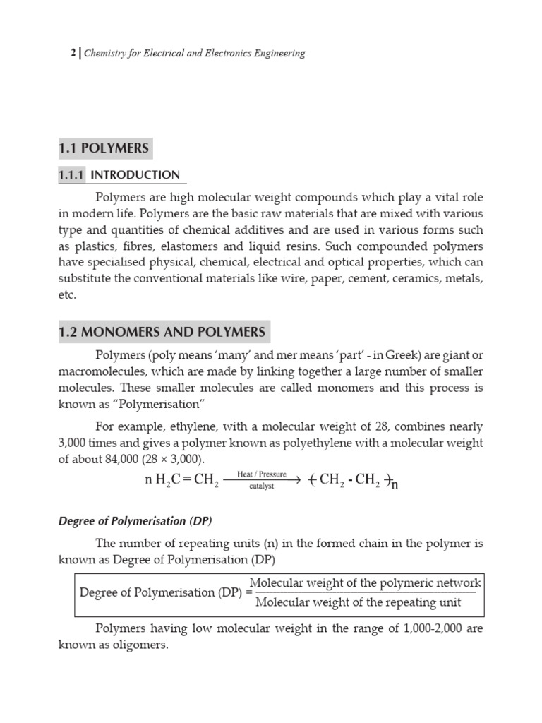 Polymers in Electrical Engineering | PDF | Polymers | Polymerization