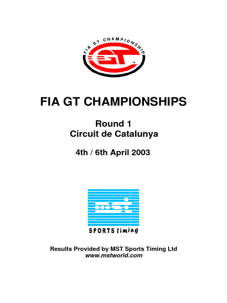 FIA GT Championship 2003 Results | PDF | Ferrari | Fédération ...
