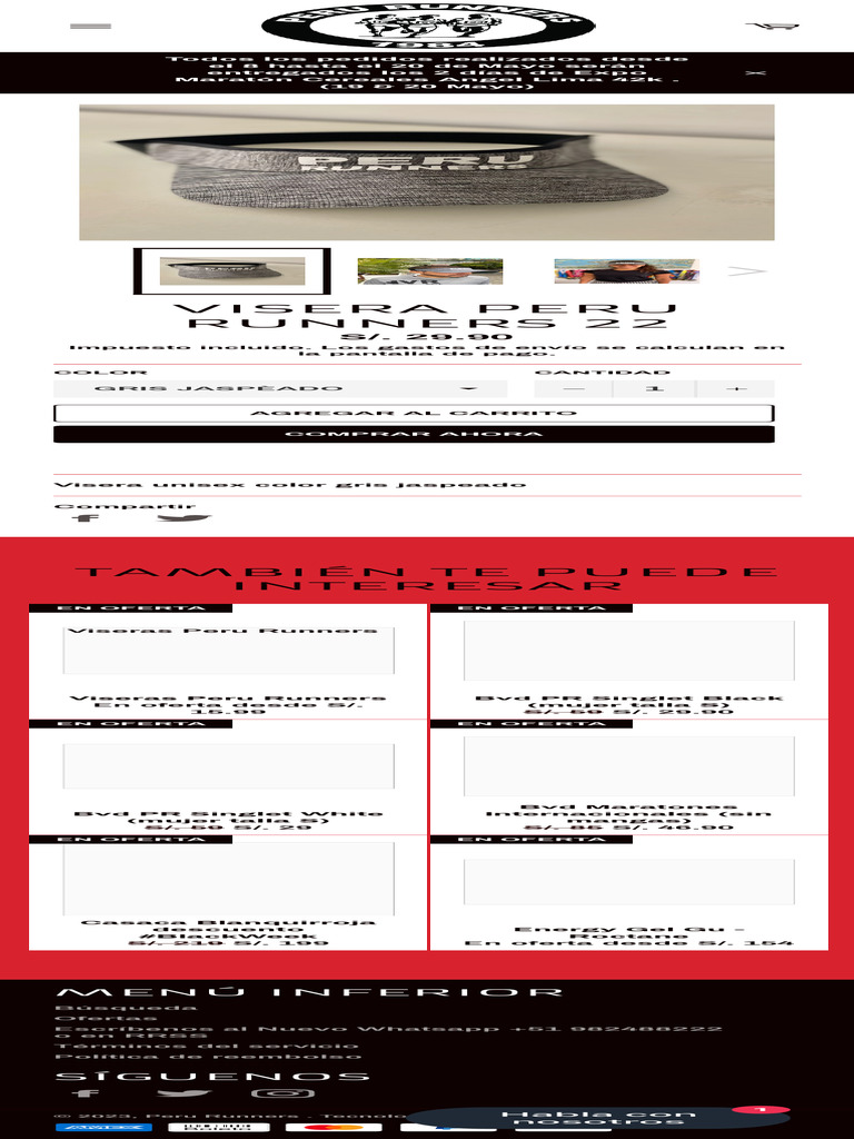 Visera PERU RUNNERS 22 - Peru Runners | PDF