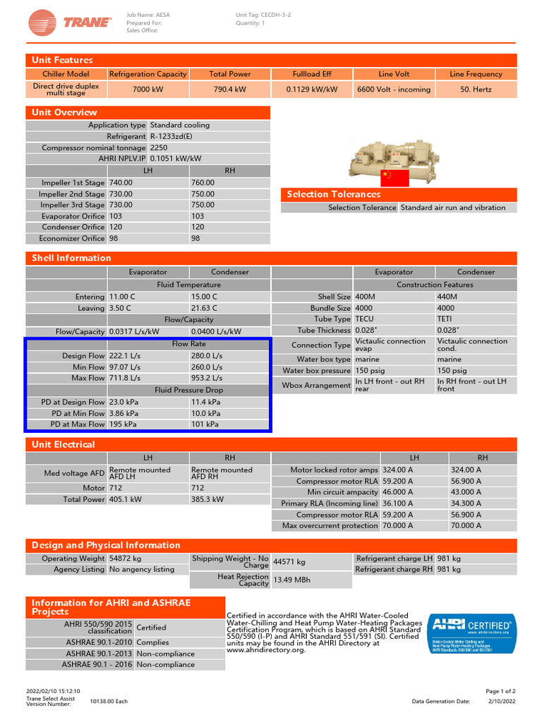 Carrier Data Sheet | PDF | Heat Transfer | Chemical Engineering
