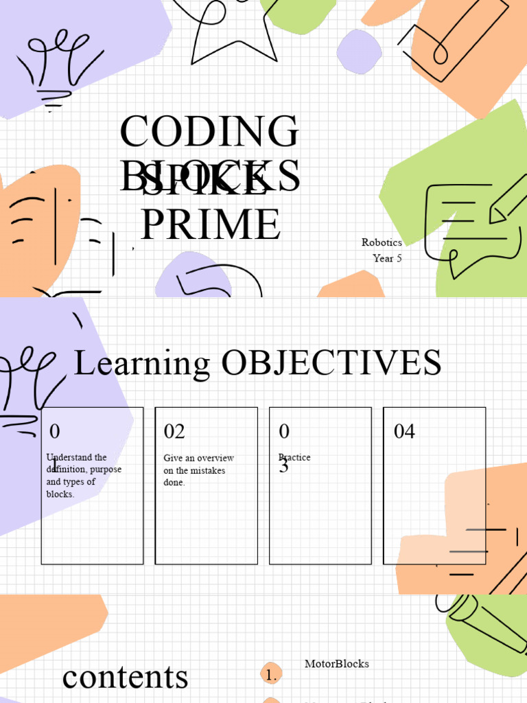 Year 5 Intro to Spike Prime | PDF