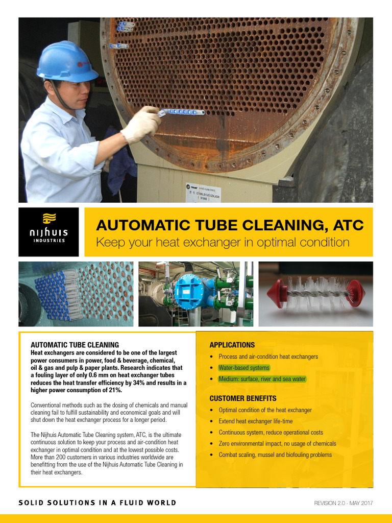 Nijhuis Automatic Tube Cleaning — Brushes | Download Free PDF | Heat ...