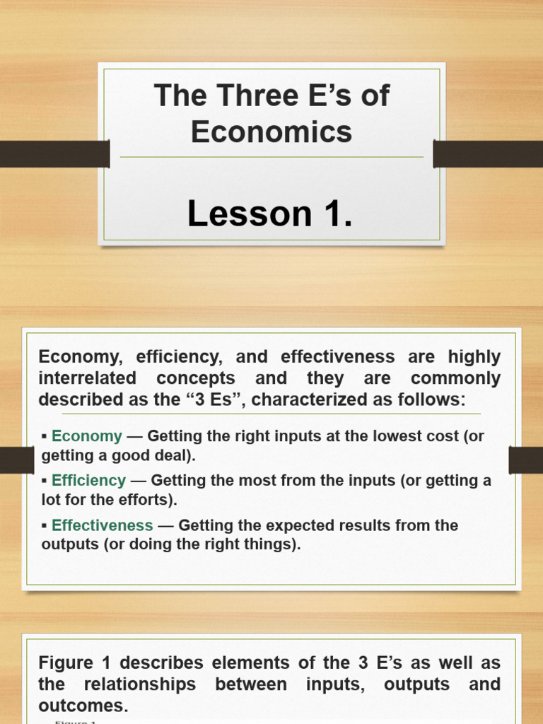 The Three E's of Economics | PDF | Economics | Economies