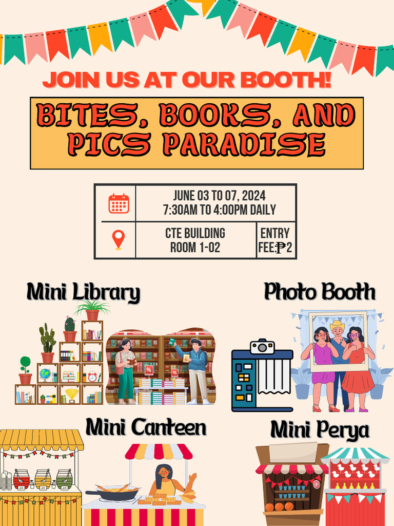 Colorful and Playful Illustrative Pinoy Food Festival Flyer | PDF