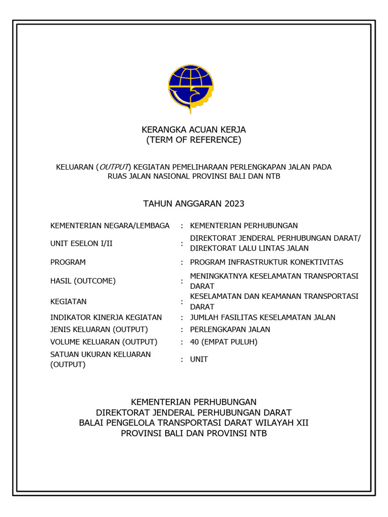 Kak Pemeliharaan | PDF | Teknologi & Rekayasa