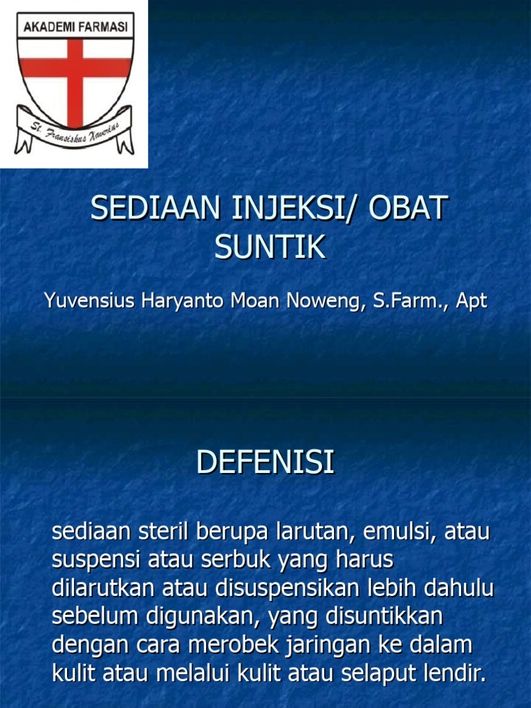 Sediaan Injeksi Ok | PDF