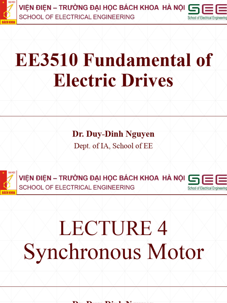 Class 4 Synchronous Motor | PDF | Electric Motor | Electromagnetism