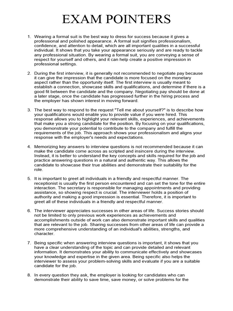 Exam Pointers | PDF | Employment | Social Psychology