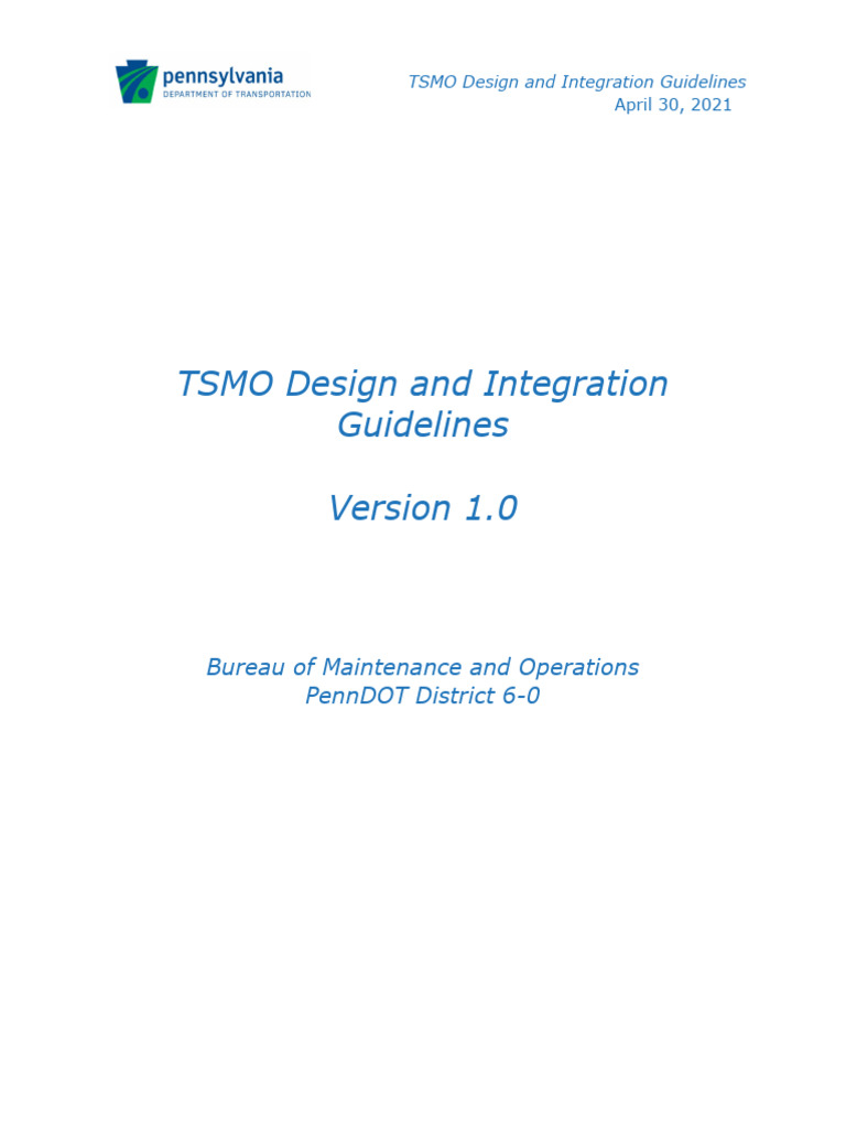D-6 TSMO Design and Integration Guidelines | Download Free PDF ...