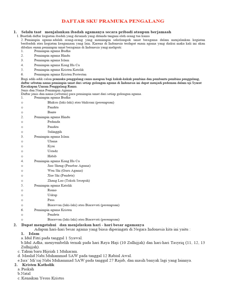 Panduan Agama Pramuka Penggalang | PDF | Agama & Spiritualitas