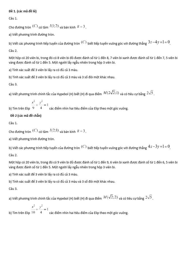 10 - DapAn - Toán TL | PDF