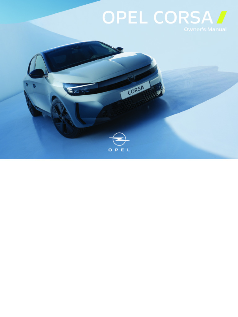 Opel Corsa 2024 Manual English | PDF | Trunk (Car) | Door