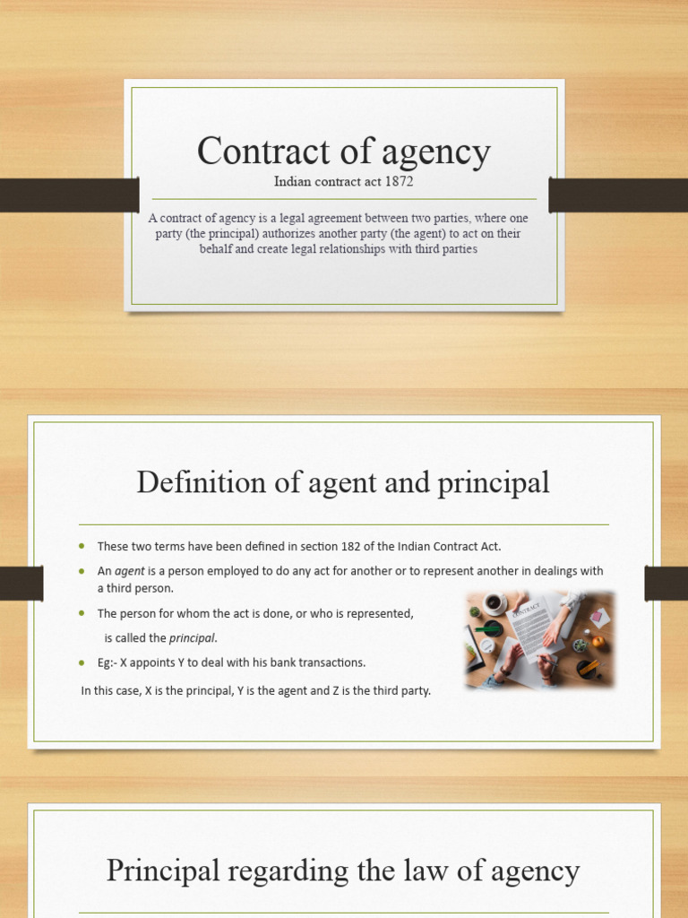 Contract of Agency | PDF | Law Of Agency | Law And Economics