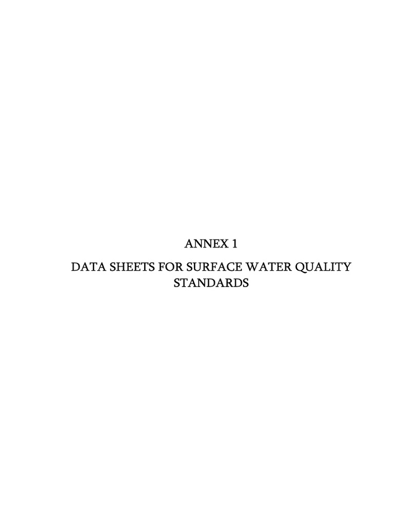 International Standards of Surface Water Quality | PDF | Eutrophication ...