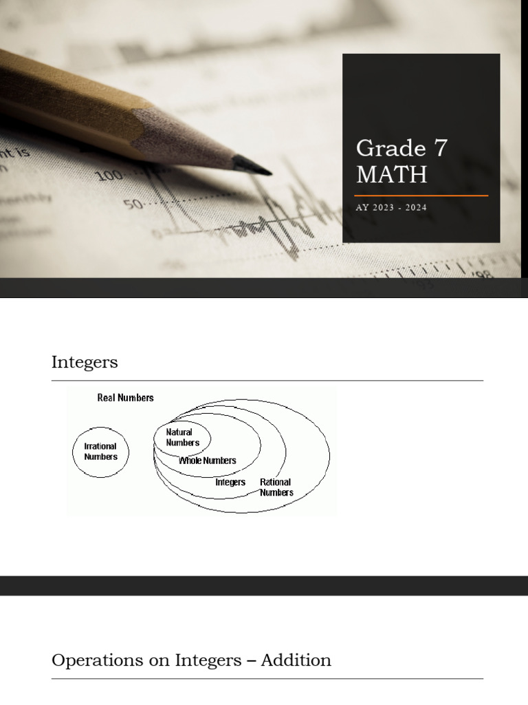 Grade 7 - Operations On Integers | Download Free PDF | Division ...