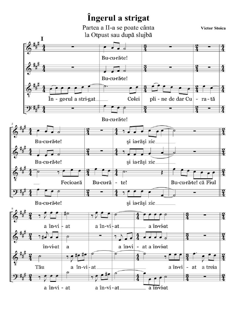 Ingerul A Strigat | PDF