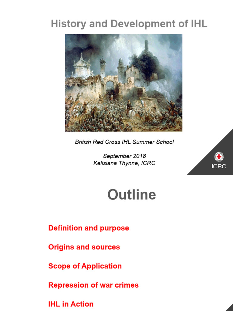 History and Development of IHL | PDF | International Humanitarian Law ...