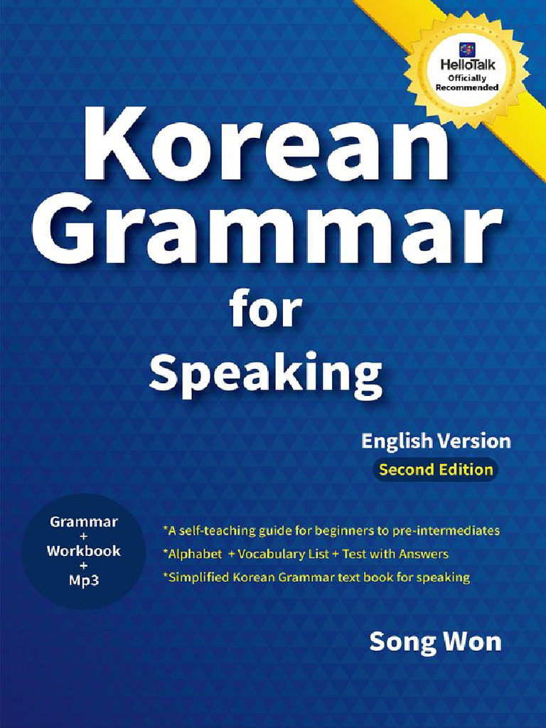 Korean Grammar For Speaking | PDF