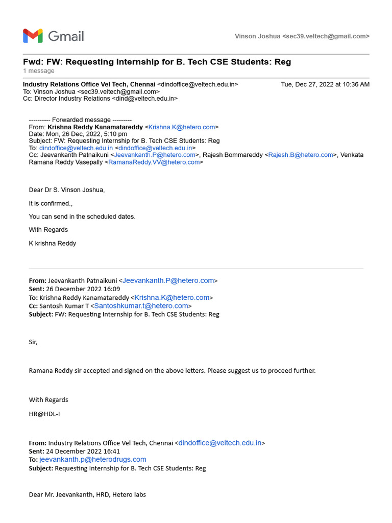 HETERO Offer Letter | PDF