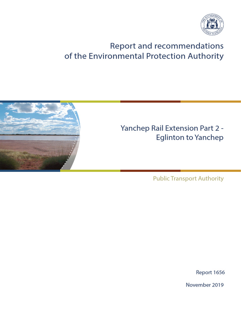 EPA Report 1656 - Yanchep Rail Extension Part 2 | PDF | Environmental ...