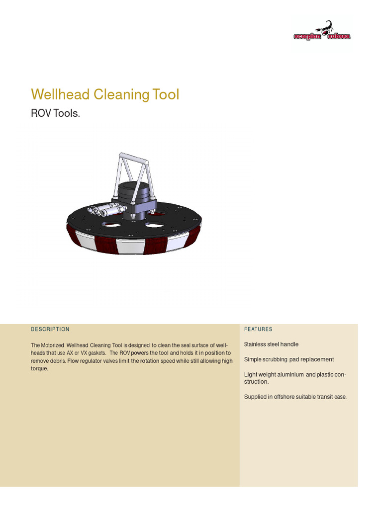 Motorized Wellhead Cleaning Tool | PDF