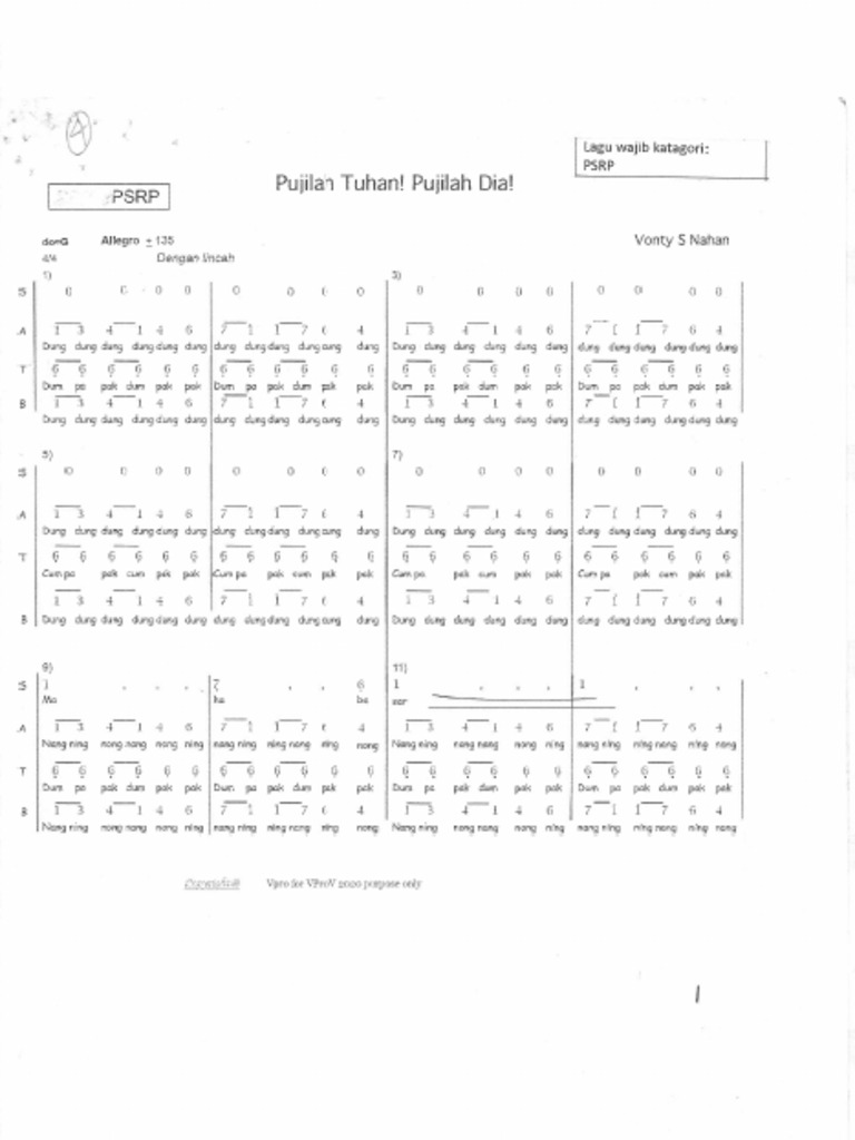 Lirik Lagu "Pujilah Dia" | PDF