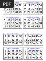 Bingo de Tablas de Multiplicar Gratis | PDF