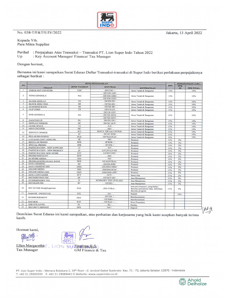 EdaranTarif PPH OTI 2022 | PDF