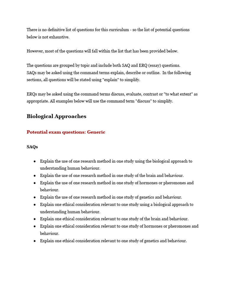 Psychology Question Bank | PDF | Emotions | Decision Making