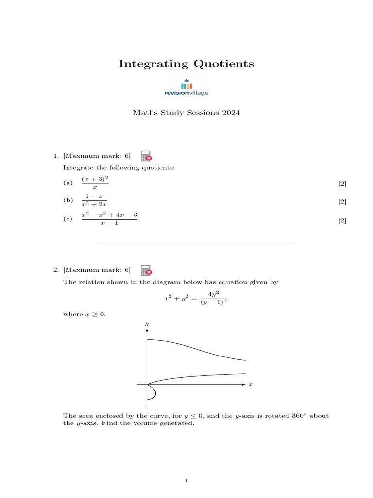 Advanced Integration Problems 2024 | PDF | Mathematical Analysis ...