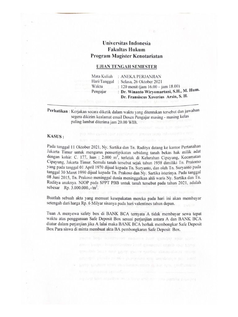 Contoh Soal UTS | PDF