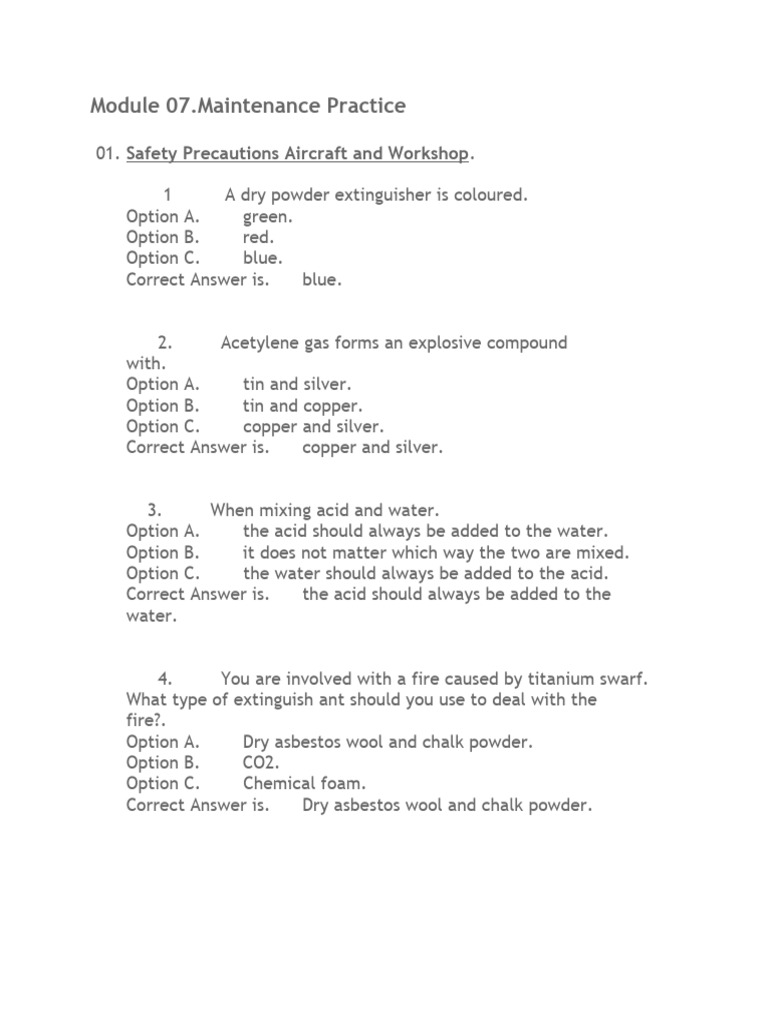 Module 07 Maint Practice | PDF | Screw | Carbon Dioxide