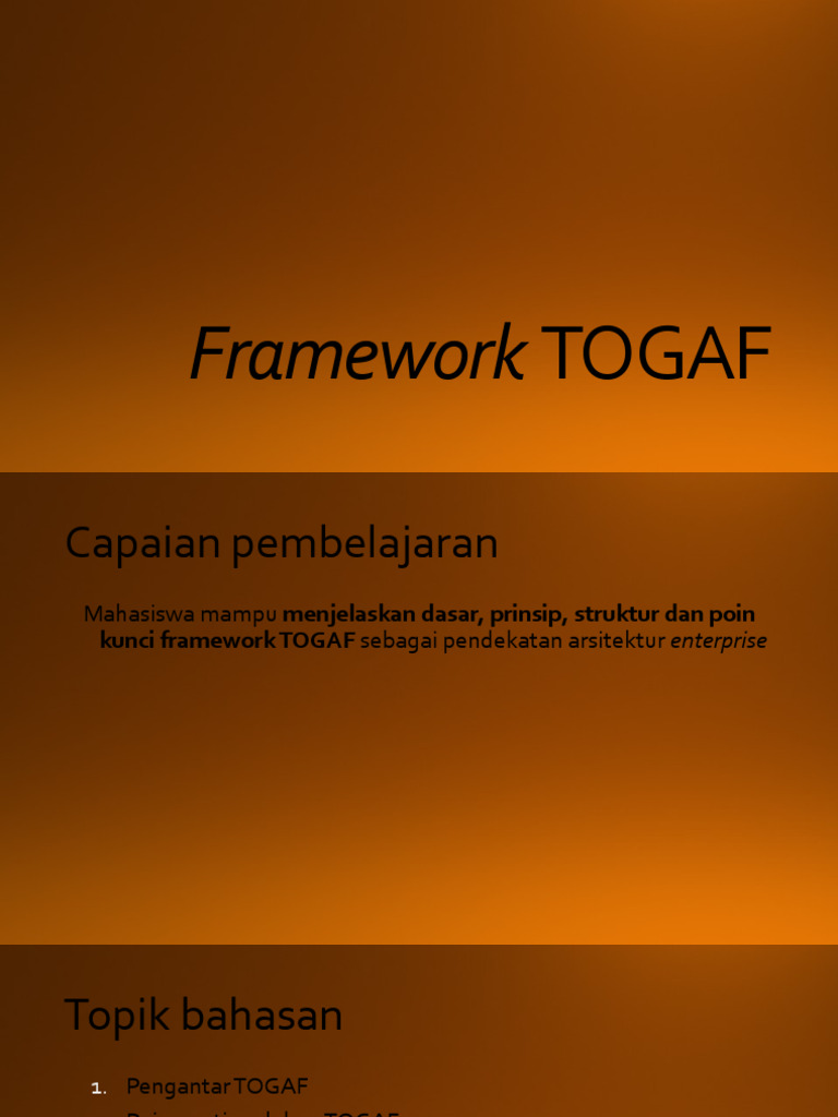 Panduan Lengkap Framework TOGAF | PDF | Seni | Komputer