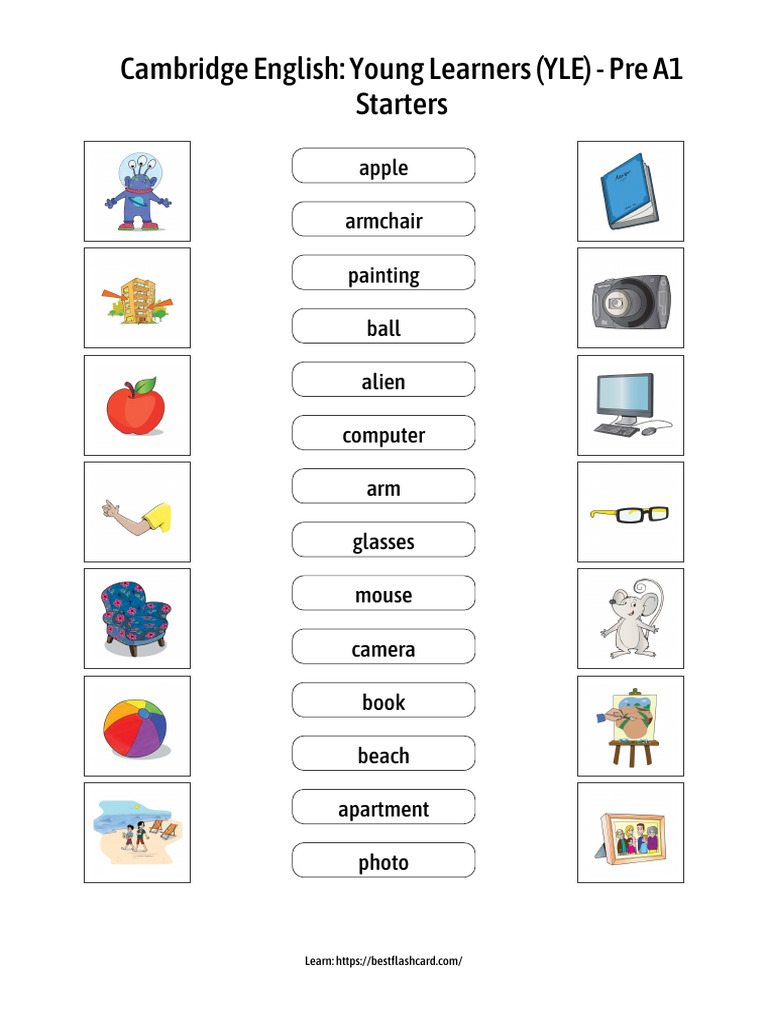 PDF 3 - Cambridge English - Young Learners (YLE) - Pre A1 Starters | PDF