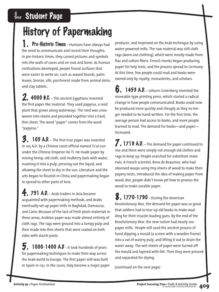 Evolution of Papermaking History | PDF | Paper | Papermaking