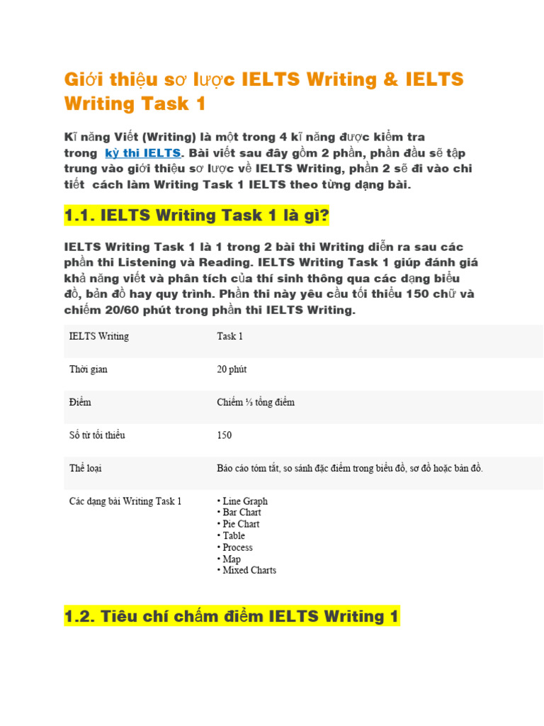 IELTS Writing Task 1 | PDF