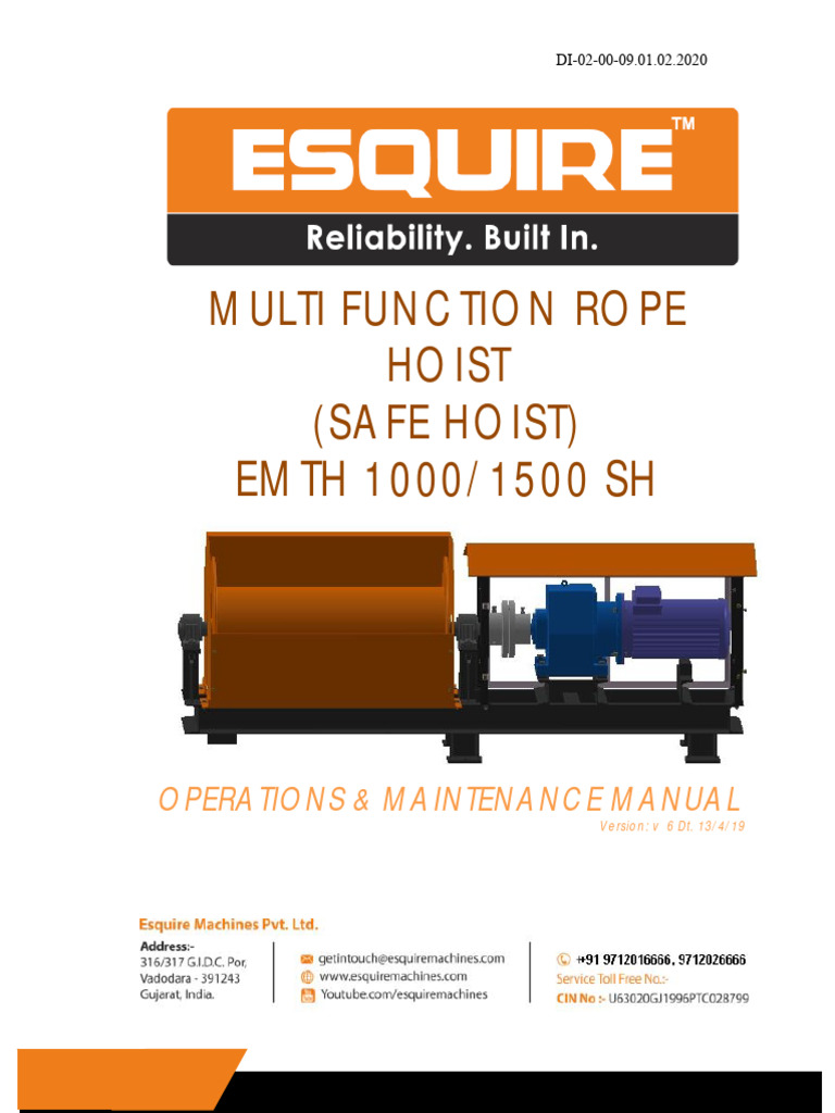 Multi - Function - Rope - Hoist - Operation and Maintenance Manual ...
