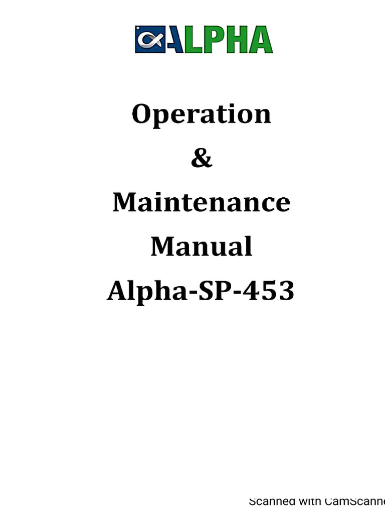 SP 453 Manual | PDF