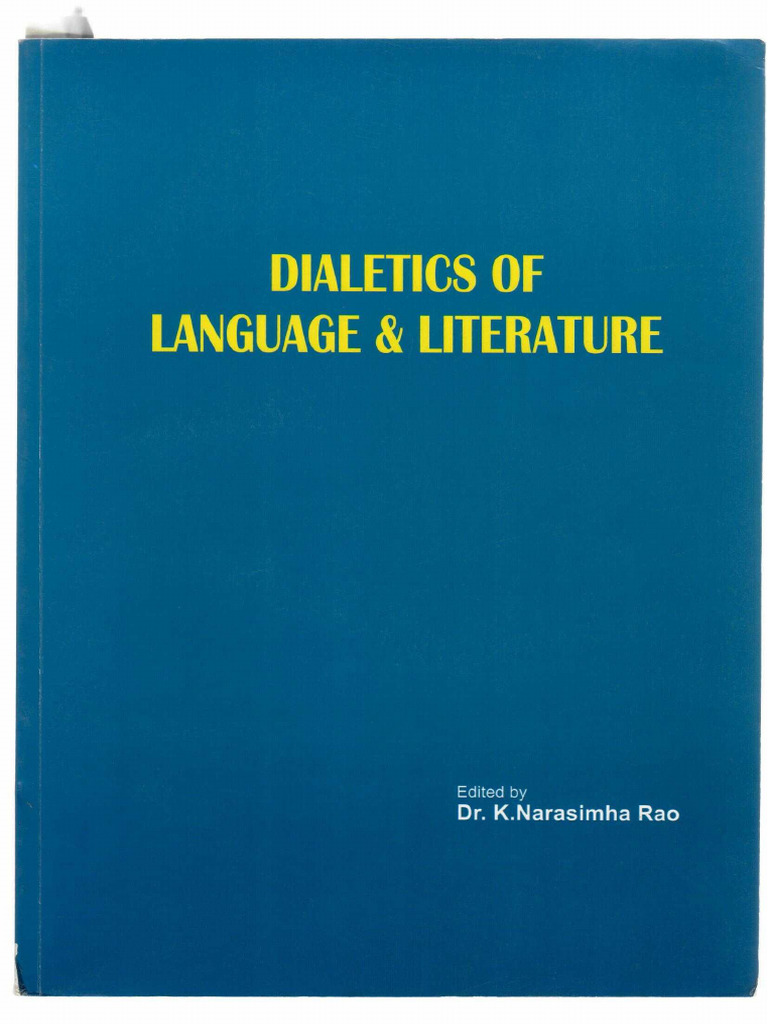 Dialetics of Language & Literature | PDF