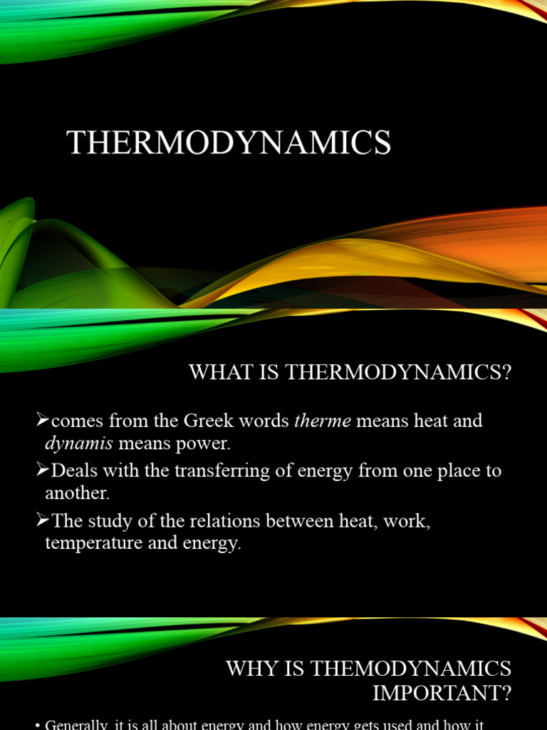 Thermodynamics Lesson 1 | PDF | Thermodynamics | Entropy