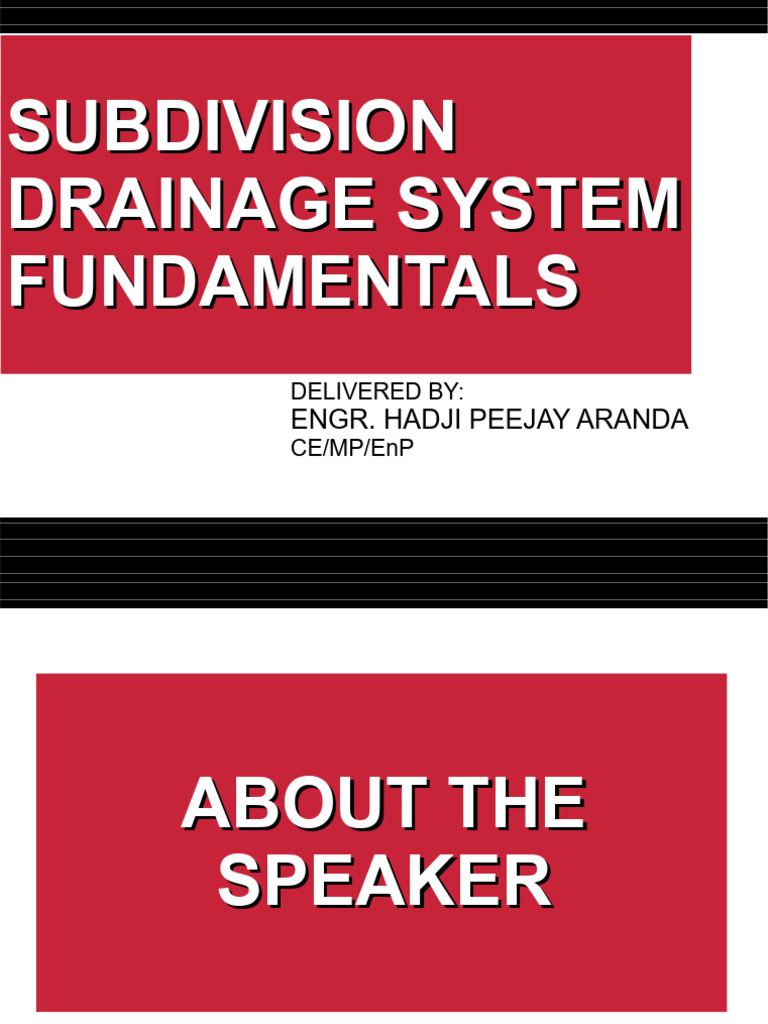 Drainage System Fundamentals Presentation - 240228 - 231406 | PDF ...