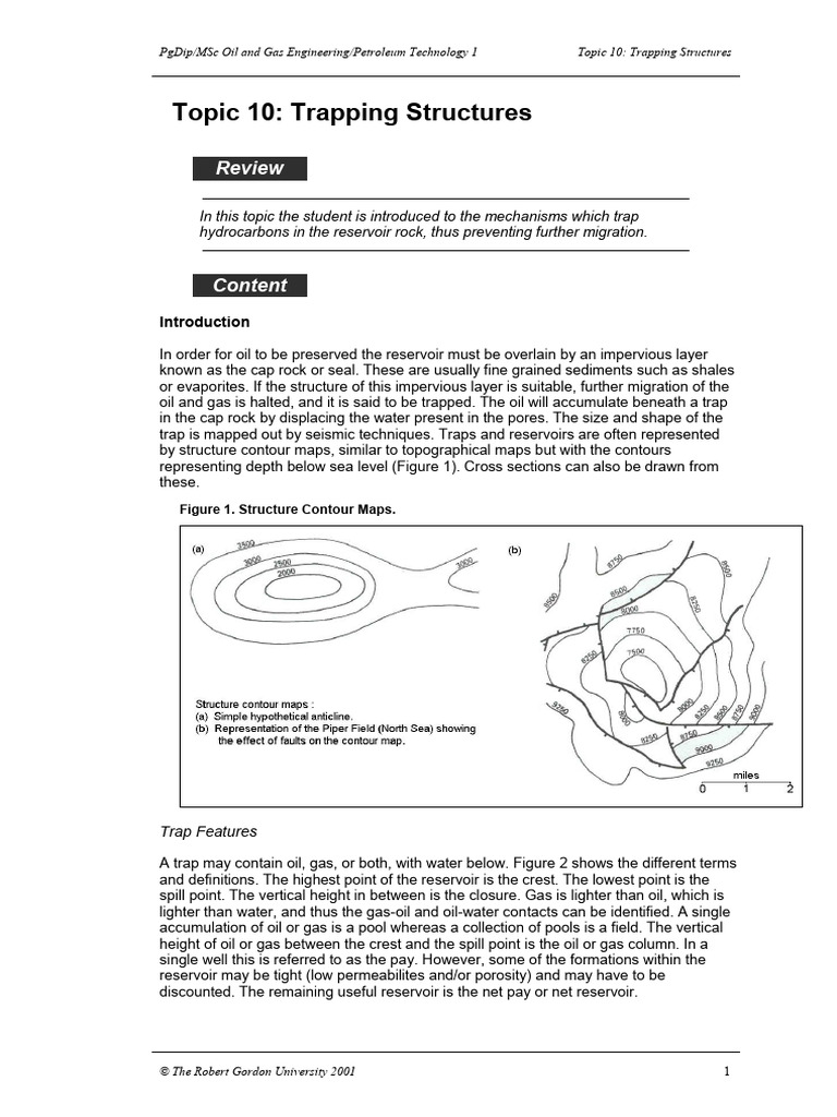 Topic 10 - Trapping Structures | PDF | Petroleum Reservoir | Petroleum