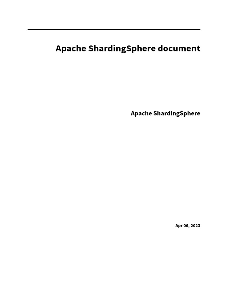 Apache ShardingSphere Overview Guide | PDF | Computer Engineering | Computer Programming