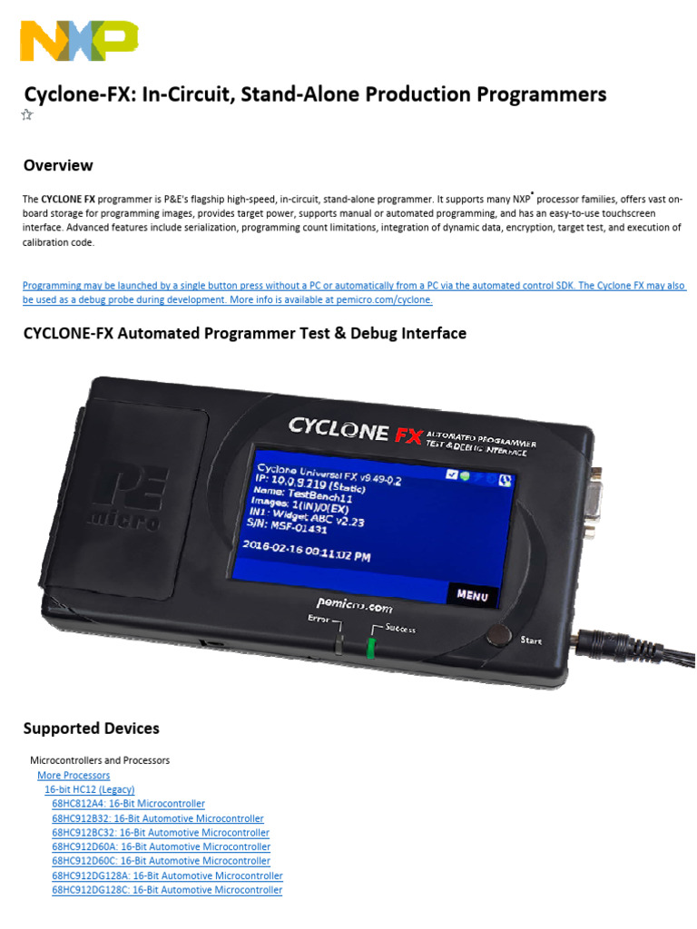 U Cyclone FX | PDF | Microcontroller | Office Equipment
