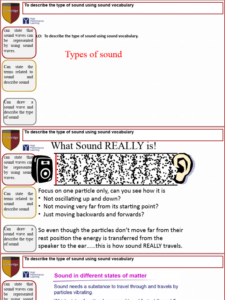 SOUND - L-2 Complete Sound Vocabulary | Download Free PDF | Sound ...