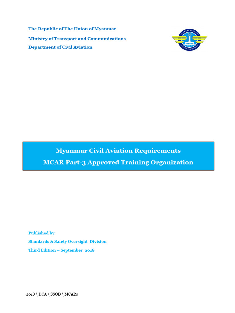 MCAR Part 3 Approved Training Organization (3 Ed - Sept 2018) | PDF ...