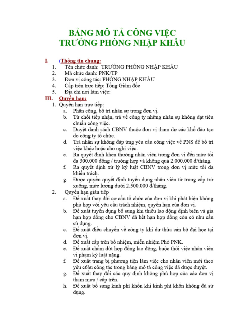 2 MTCV Truong Phong Nhap Khau | PDF