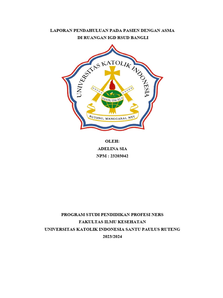 LP DAN ASKEP ASMA - IGD - Adelina Sia | PDF