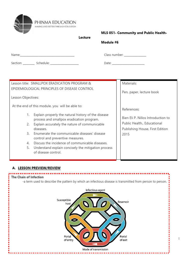 6TH Sas Module | PDF | Infection | Epidemiology