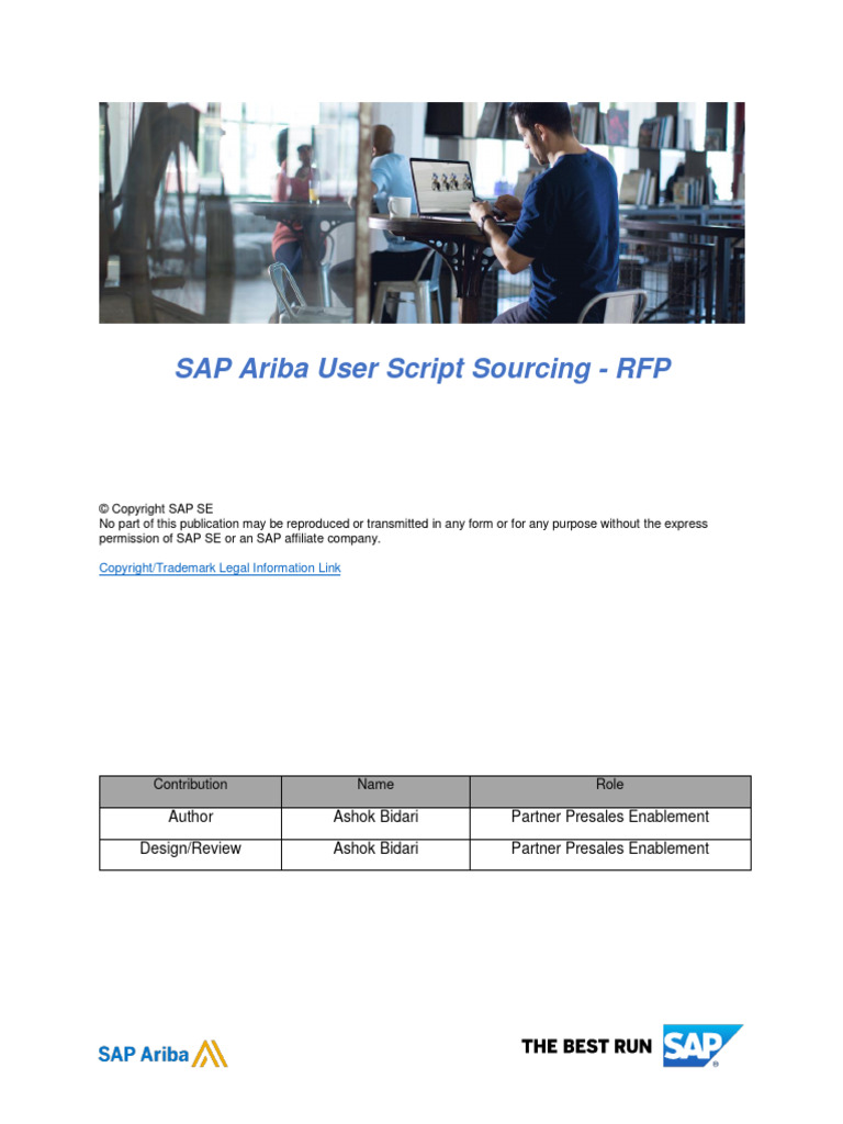 SAP Ariba User Script Quick - Project - Sourcing - RFP | PDF | Request ...